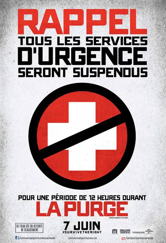 La purge movie large poster.