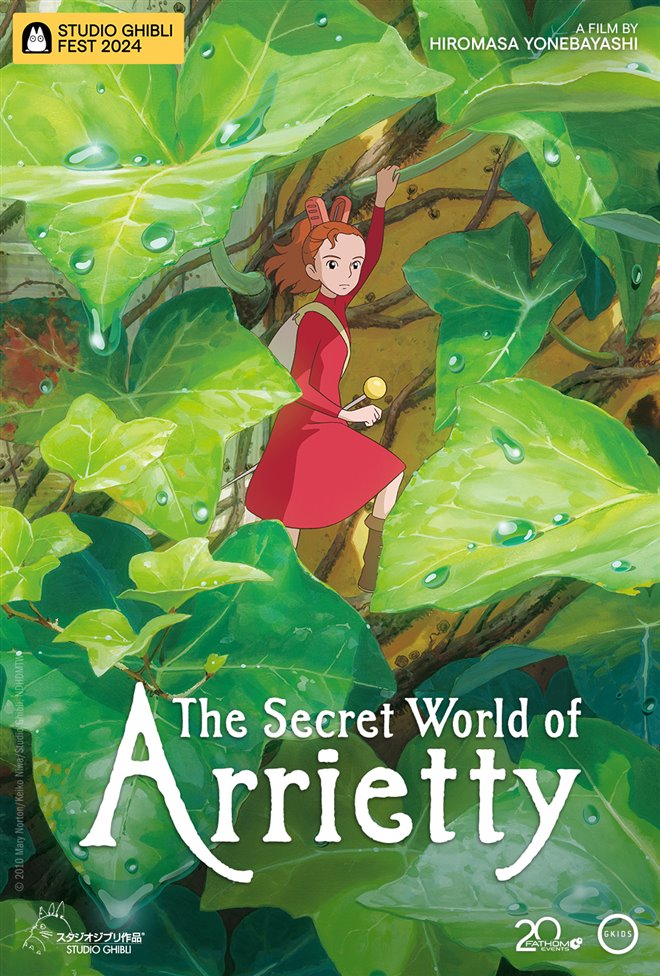 The Secret World of Arrietty - Studio Ghibli Fest 2024 movie large poster.
