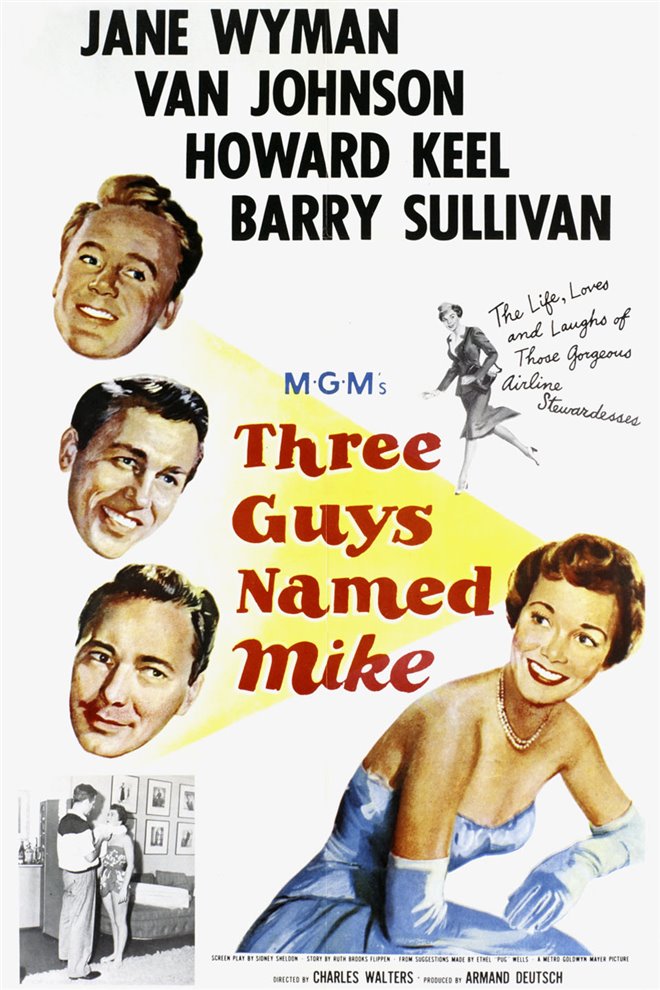 Three Guys Named Mike movie large poster.